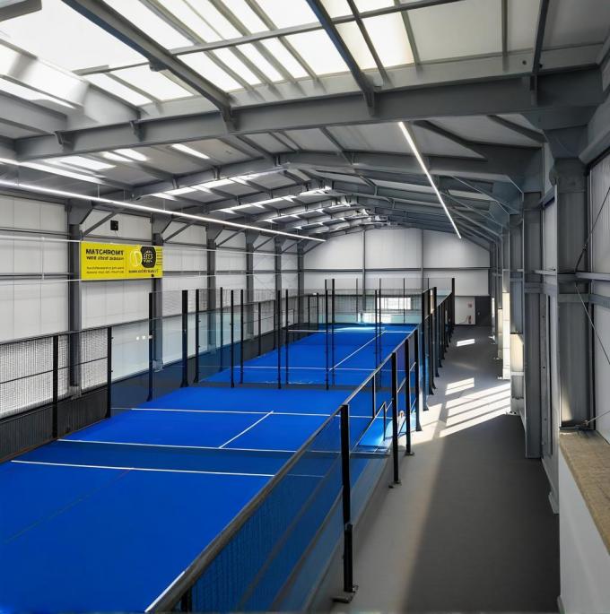 Motorized Retractable Padel Court Canopy with UV-Resistant PVC